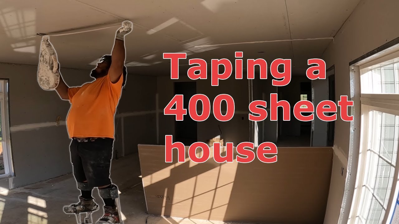 Taping a 400 sheet house - YouTube