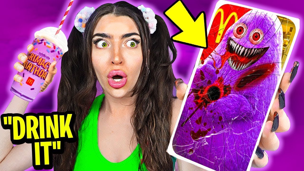 DO NOT CALL GRIMACE from MCDONALDS at 3am!! (THE SHAKE IS CURSED) - YouTube