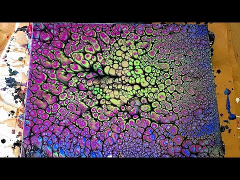 Wow!!! Cheap Acrylic Pouring Paint Beautiful Result/ Pearl Cells Dump and Swirl Technique 133