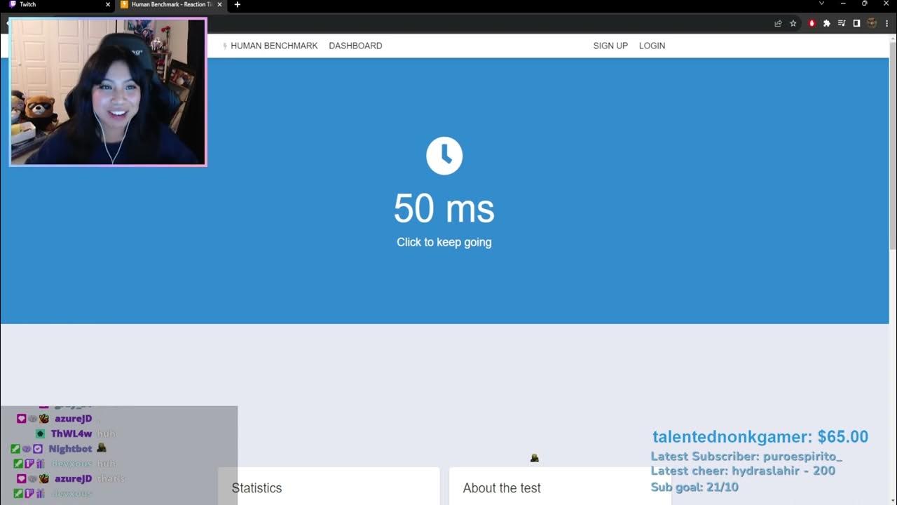 50ms reaction time - YouTube