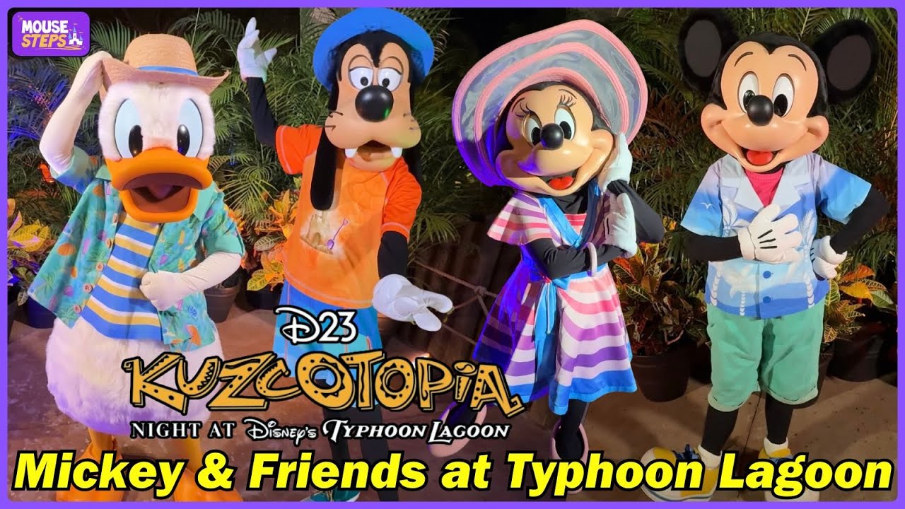 D23 Kuzcotopia Characters in Beach Outfits - Typhoon Lagoon Special ...