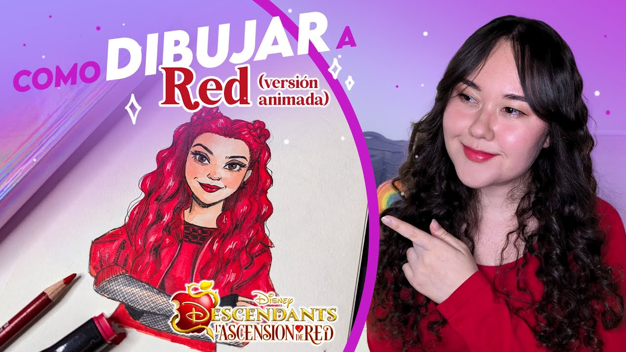 DIBUJANDO a RED de DESCENDIENTES 4 | GREICY HIGUERA #descendientes4 # ...