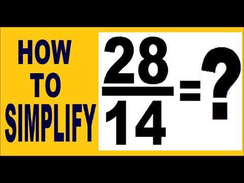 how to simplify 28/14 ( an example how to simplify fractions ) . - YouTube