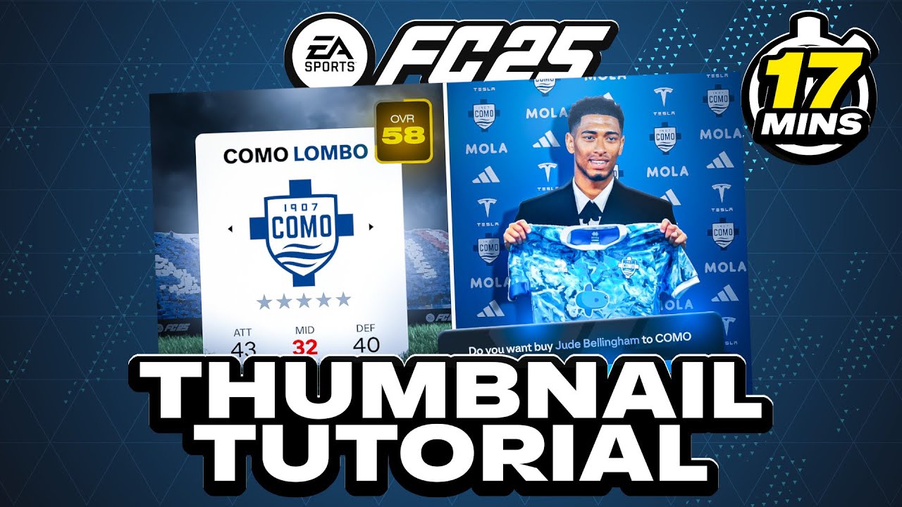 FC25 TUTORIAL - HOW TO MAKE A THUMBNAIL FROM CAREER MODE - YouTube
