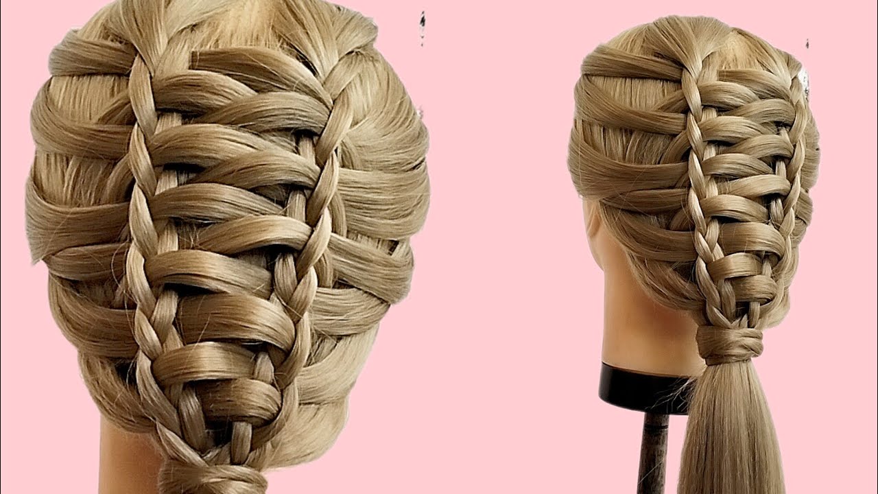 Very Easy! Beautiful Criss Cross Braid Ponytail Hairstyle|Ponytail ...