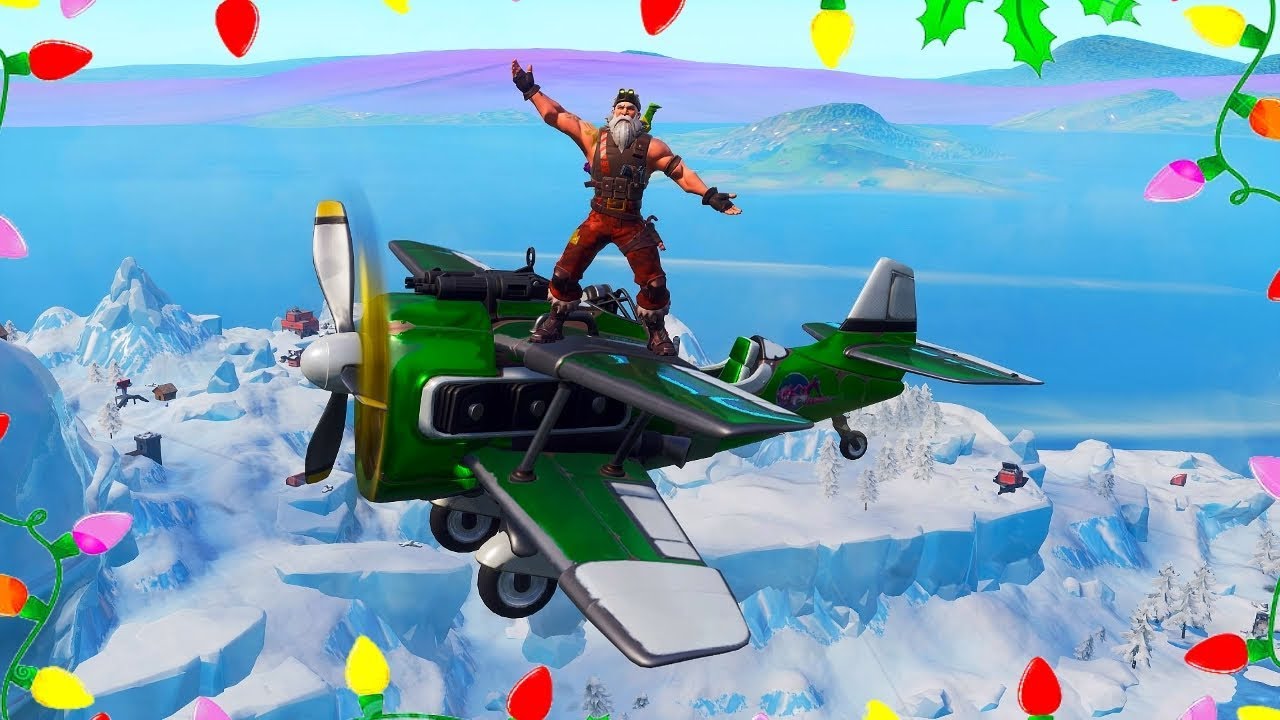 Airplane Tour of Season 7 Fortnite SNOW Map - Pilot: Sergeant Winter ...