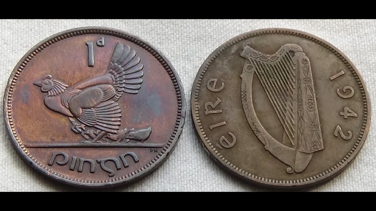 1 Irish Pingin Coin - IRELAND 1942 - YouTube