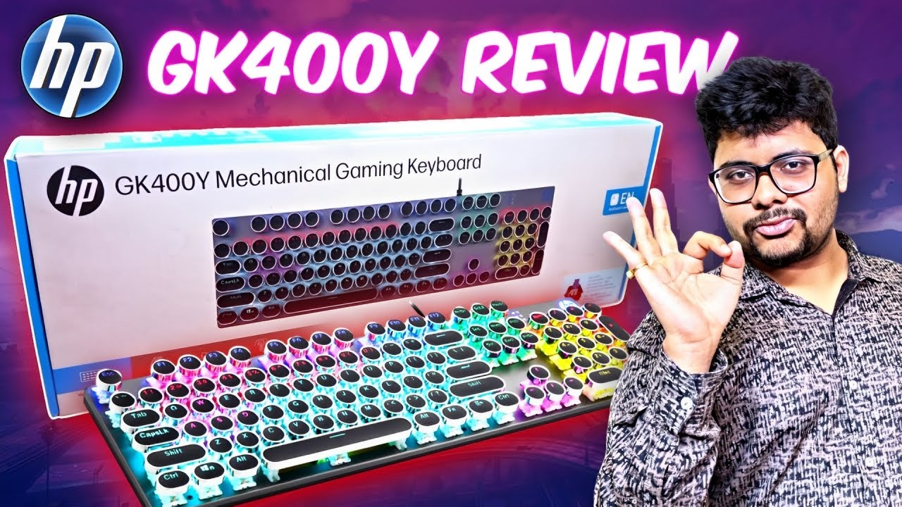 HP GK400Y- RGB KeyBoard (Retro) for Laptop/PS5 - YouTube