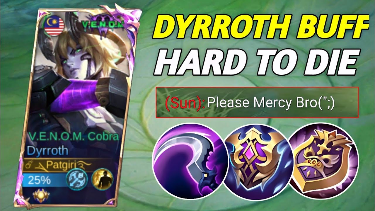 SECRET DYRROTH BUILD AND EMBLEM 🔥 DYRROTH BEST BUILD AND EMBLEM 2024 ...