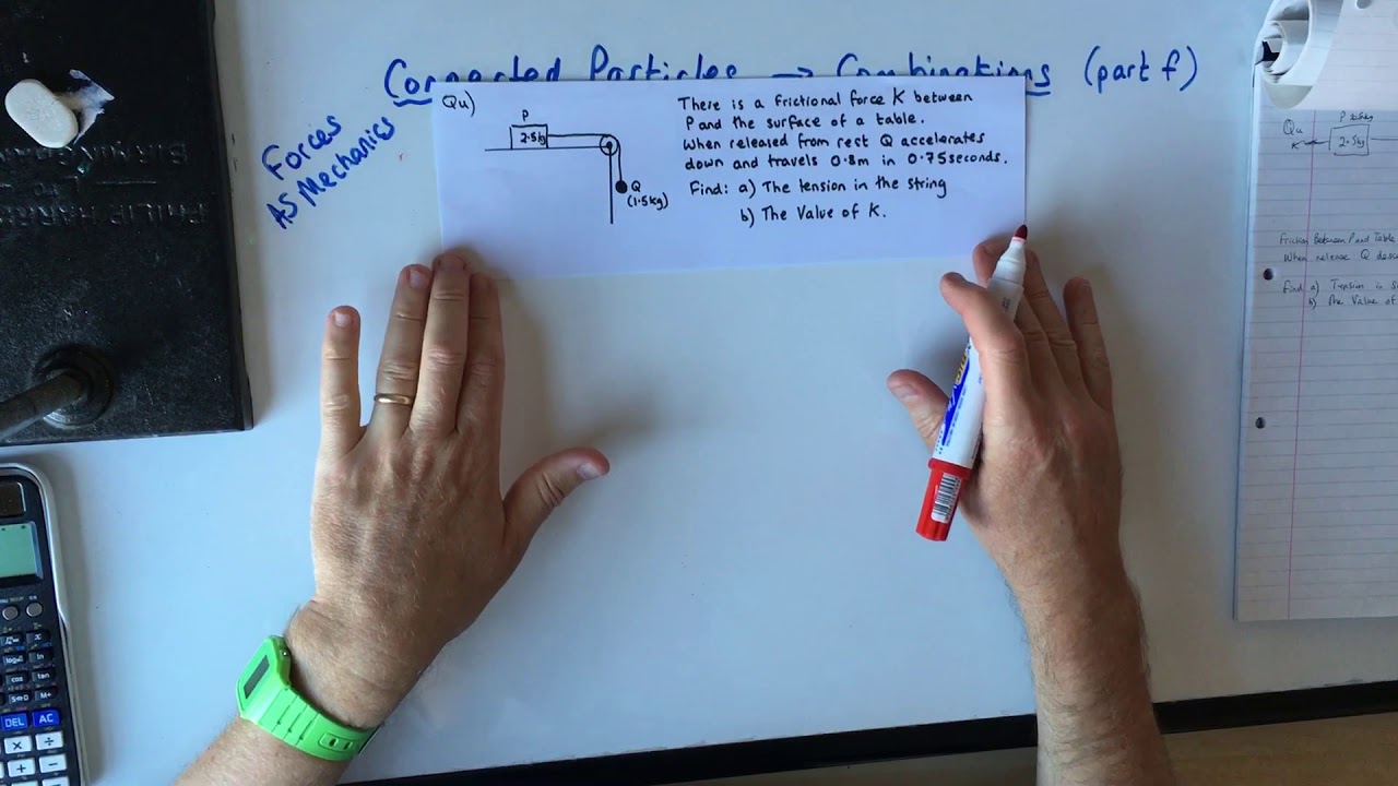Mechanics AS MacMaths. Connected Particles (part f) - YouTube