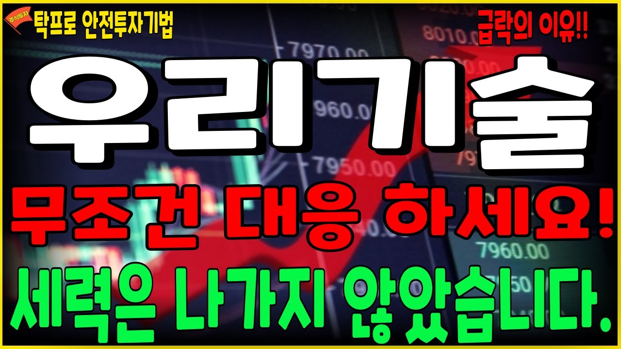 우리기술 급락하며 중요 구간 이탈 지금은 이렇게 대응 하셔야 합니다 우리기술 우리기술주가 주가전망 우리기술주식