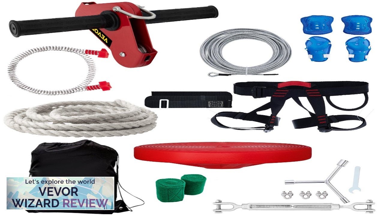 VEVOR Zip line Kits for Backyard 160FT Zip Lines for Kid Review - YouTube