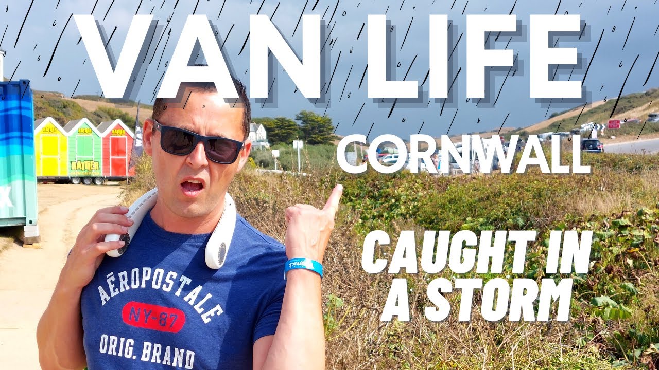 We got caught in a STORM | Cornwall VAN LIFE UK - YouTube