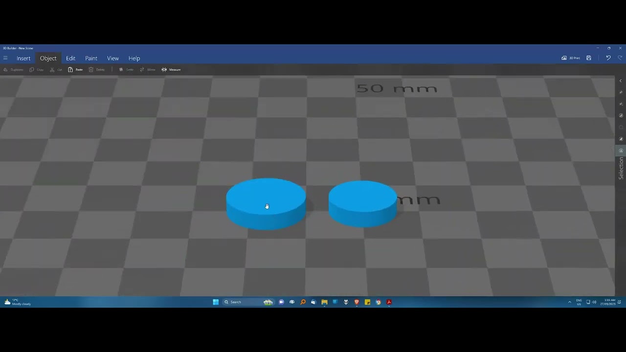 Create a 10mm base sabot in 3D builder no music - YouTube