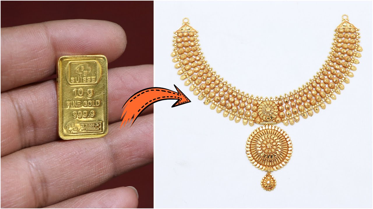 24K Gold Necklace Design Making Proof Of 24K Gold Jewellery Gold