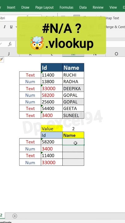 #N/A in Vlookup #exceltech #excelshortcuts #excelgyan #exceltips #excel #exceltricks #excelworld ...
