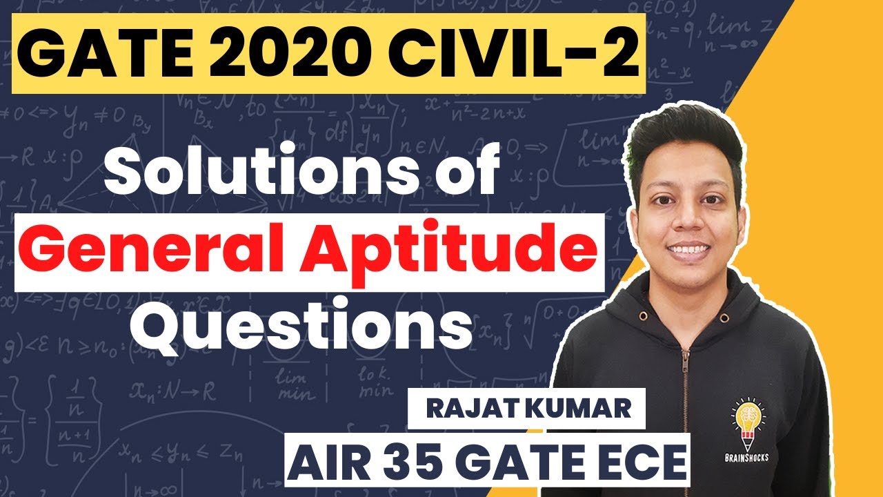 GATE Aptitude Previous Year Questions | Part 71 | GATE 2020 CE-2 ...