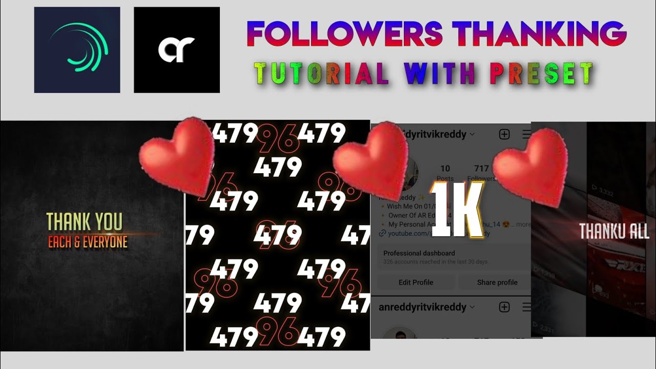 Followers Thanking Video In Alight Motion 2023🔥⚡|| AR Editz 14 - YouTube