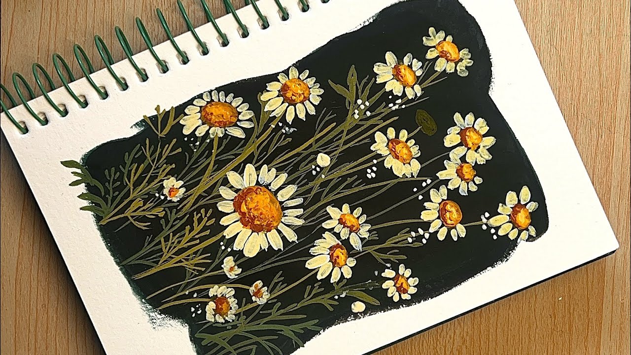 How to Paint Yellow Daisies in 10 Min/ Easy Flower Painting Tutorial ...