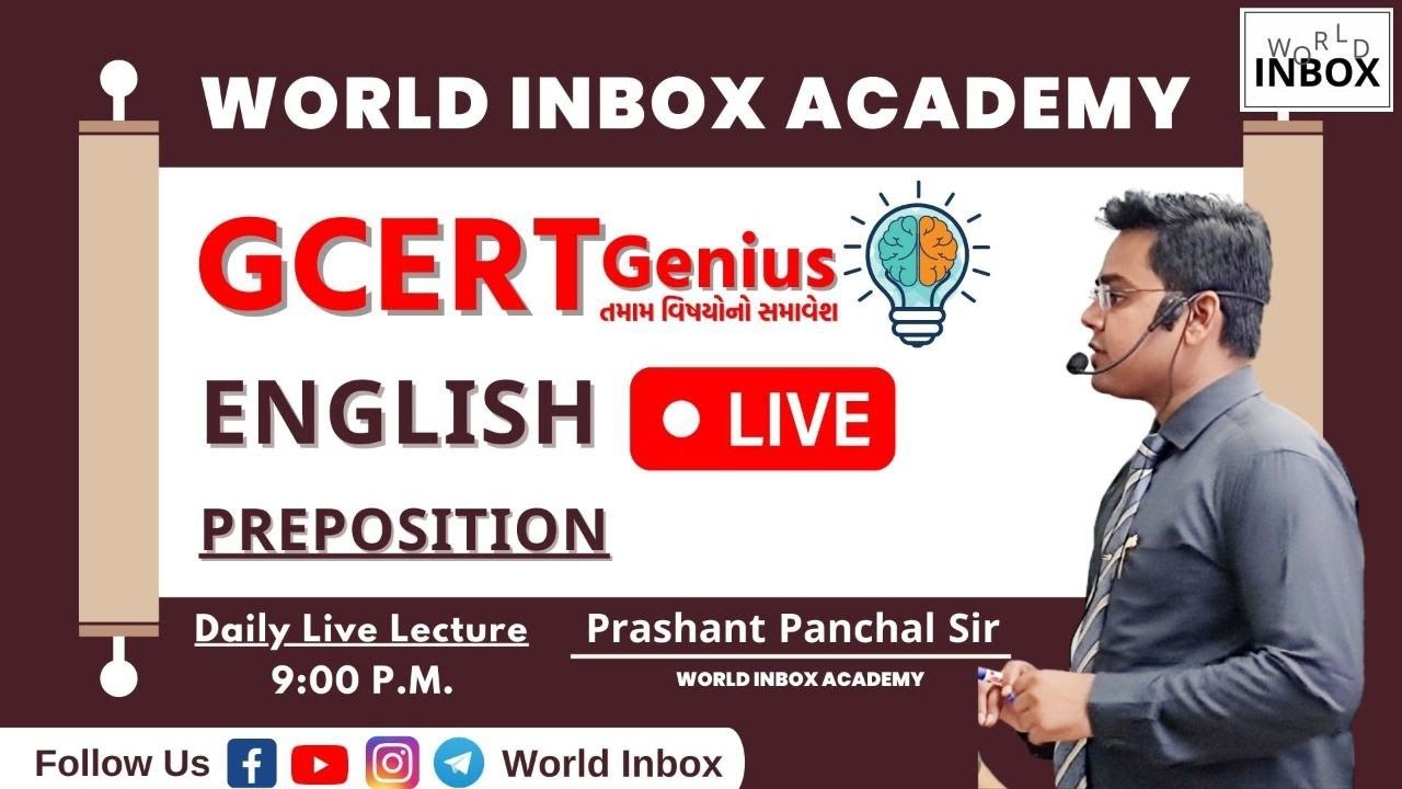 GCERT Genius - English Grammar Live Lecture by Prashant Sir World Inbox ...