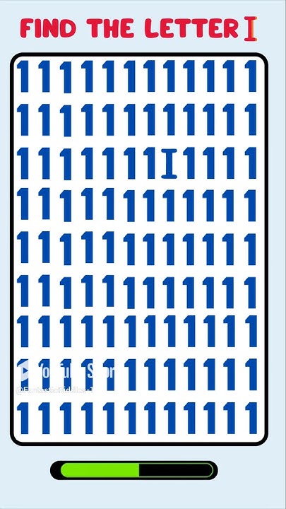Can you find the letter 'I' ? #quiz #findtheoddoneout - YouTube