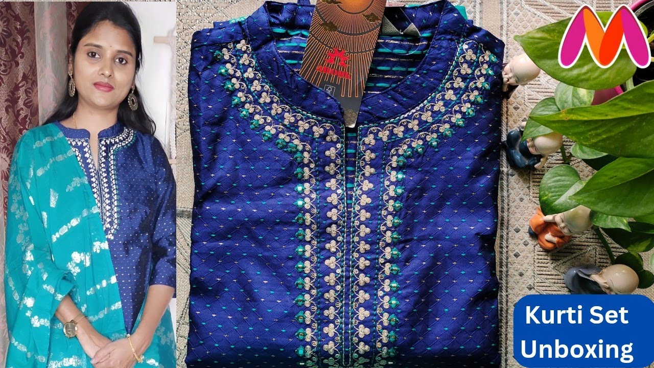 💕 Anouk Brand Kurti Set Unboxing From Myntra | Try On | Review తెలుగు ...