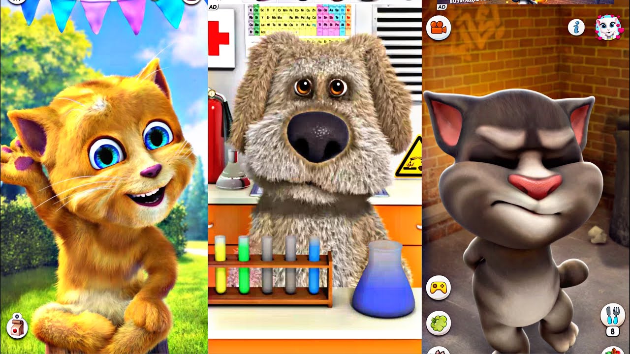 TALKING GINGER vs TALKING BEN with TALKING TOM | FUNNY VIDEOS - YouTube