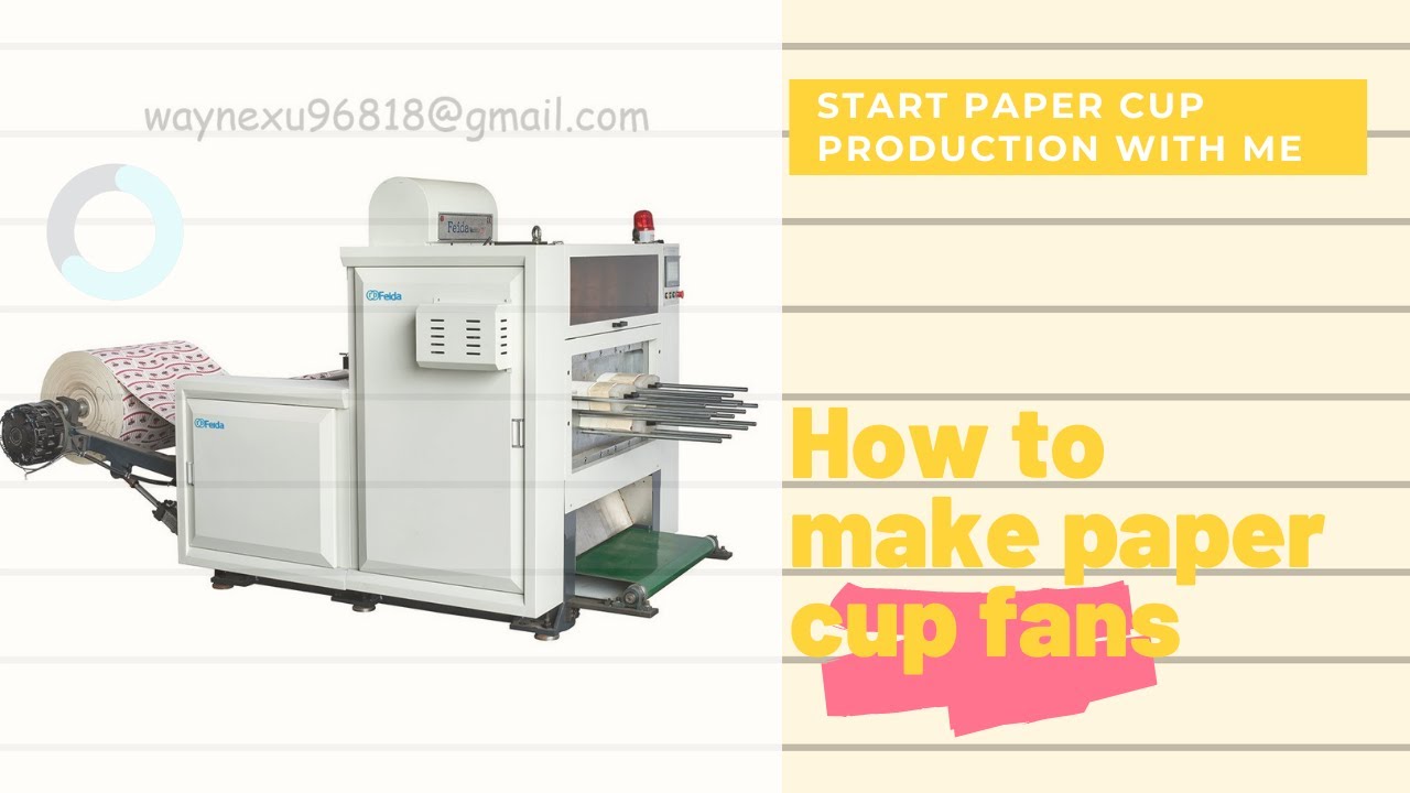 Paper cup production line- Paper cup cutting machine - YouTube