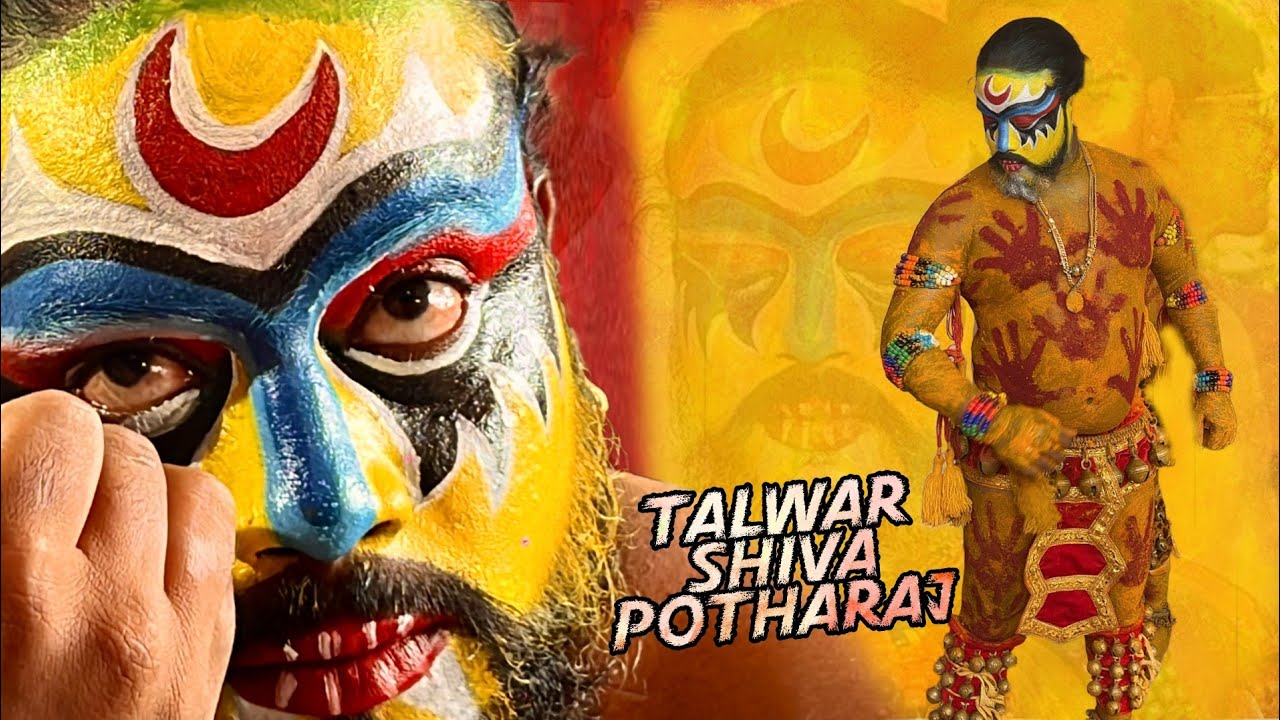 Talwar Shiva Poturaj Making video | Pothuraju Face Making | Golkonda ...