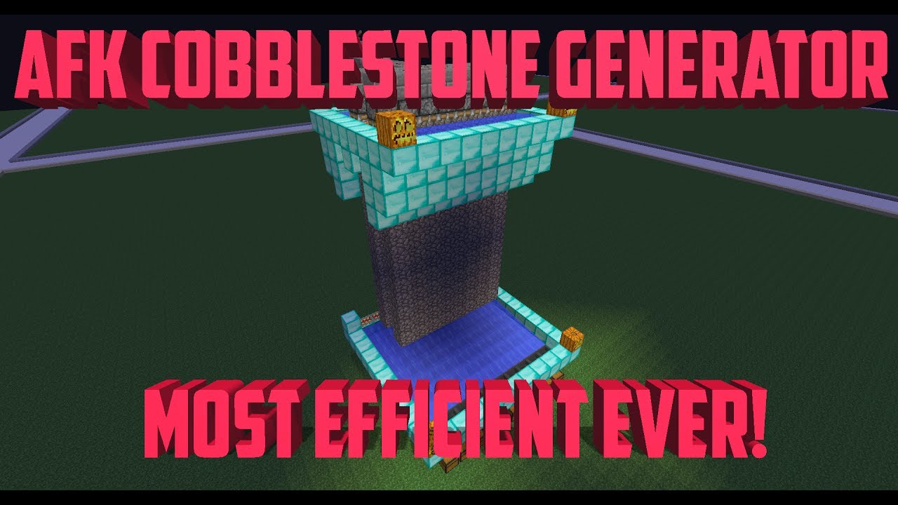 AFK COBBLESTONE GENERATOR SKYBLOCK | MINECRAFT - 1.9-1.14 [DK] - YouTube