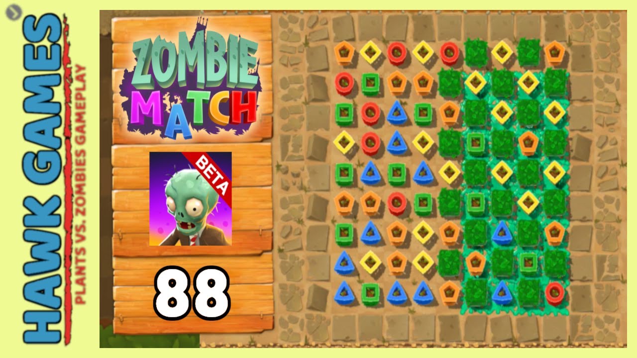 Plants vs Zombies: Zombie Match Level 88 - New Game 2021 [Beta] - YouTube