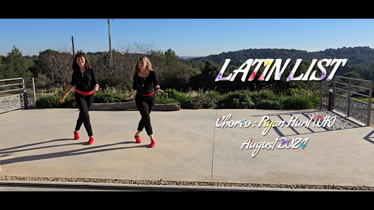 LATIN LIST Line Dance (DEMO & TEACH) - YouTube