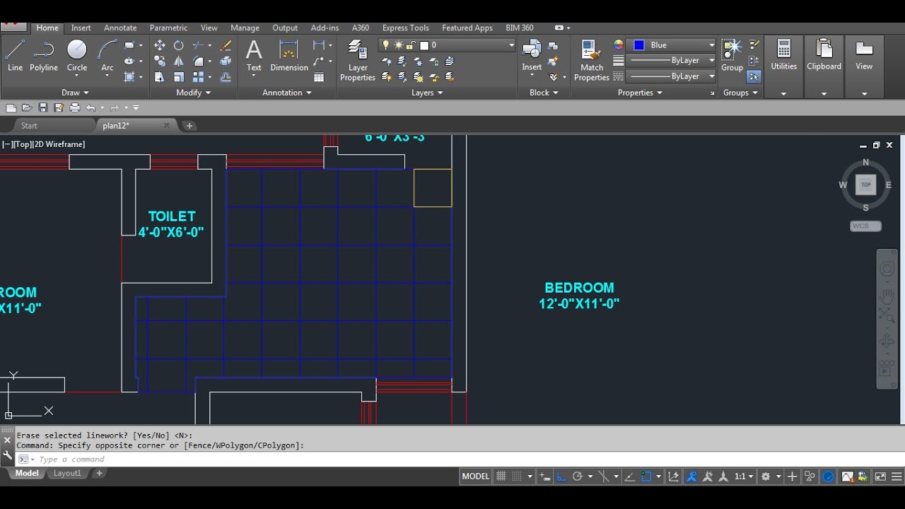 How to Use Hatching for Floor Tile on Scale in AutoCAD - YouTube