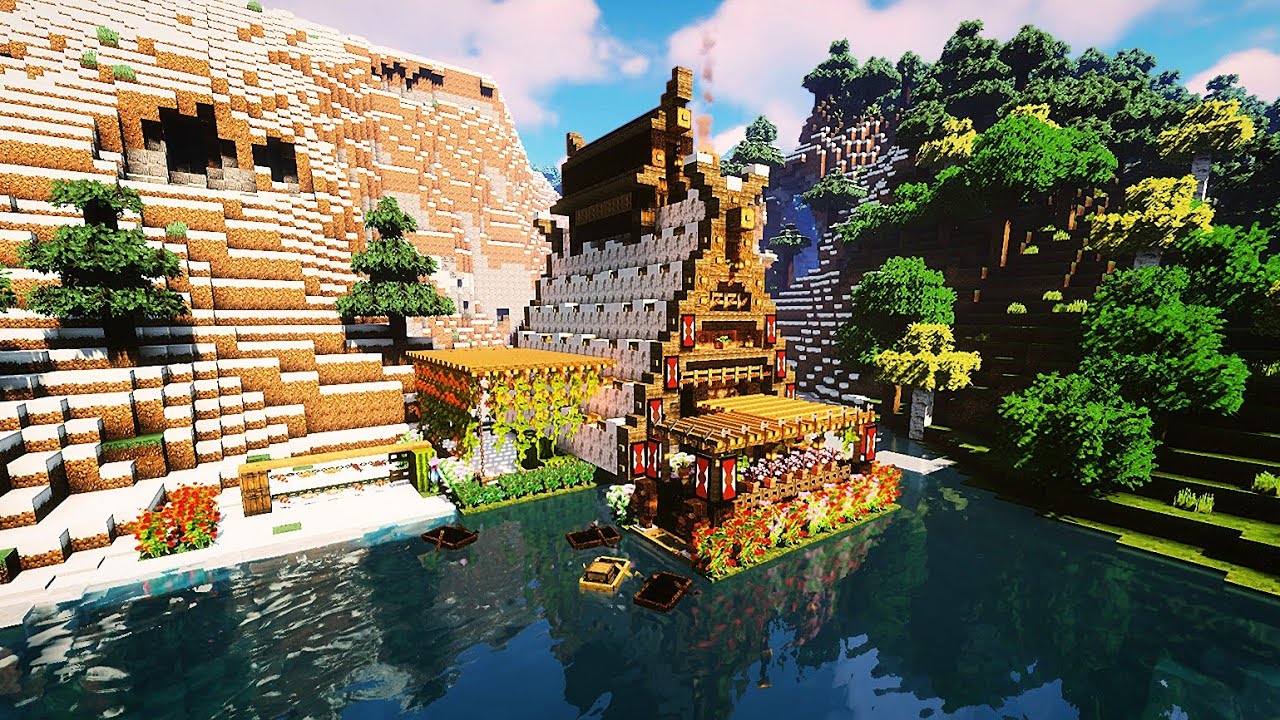 Minecraft: How to build a Viking Fishing Dock - YouTube