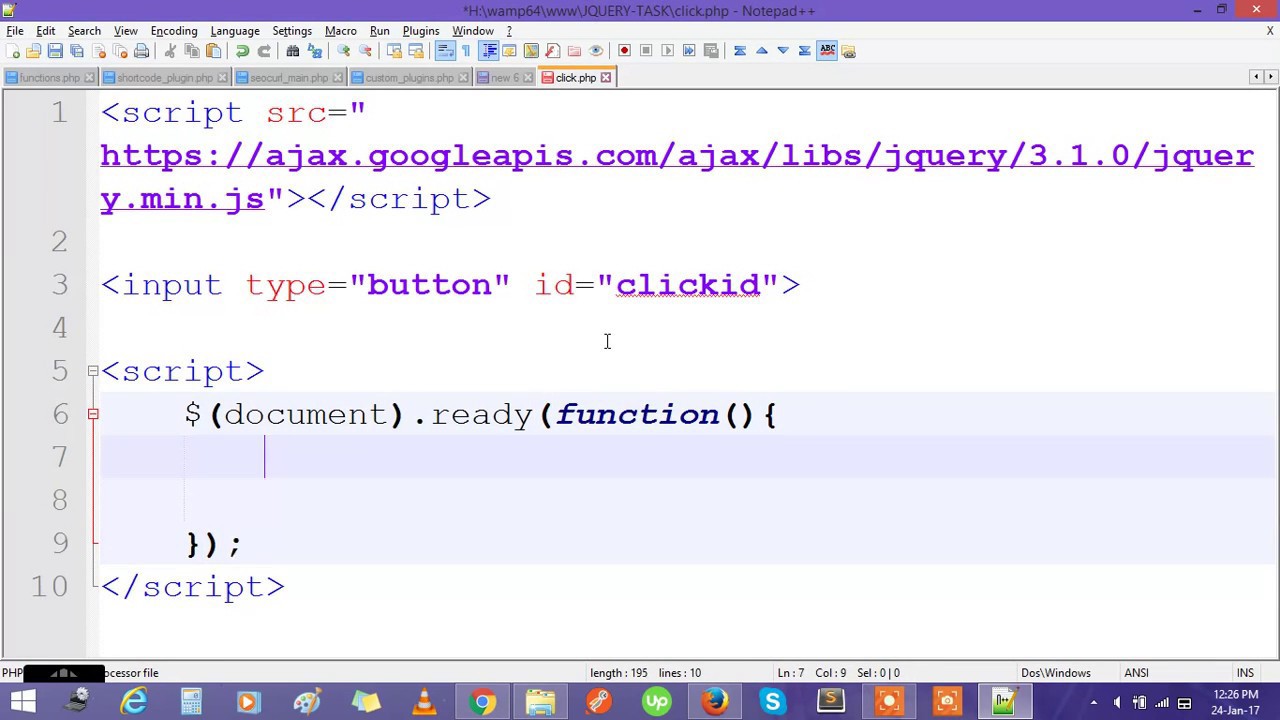 How To Click Button In Jquery Youtube