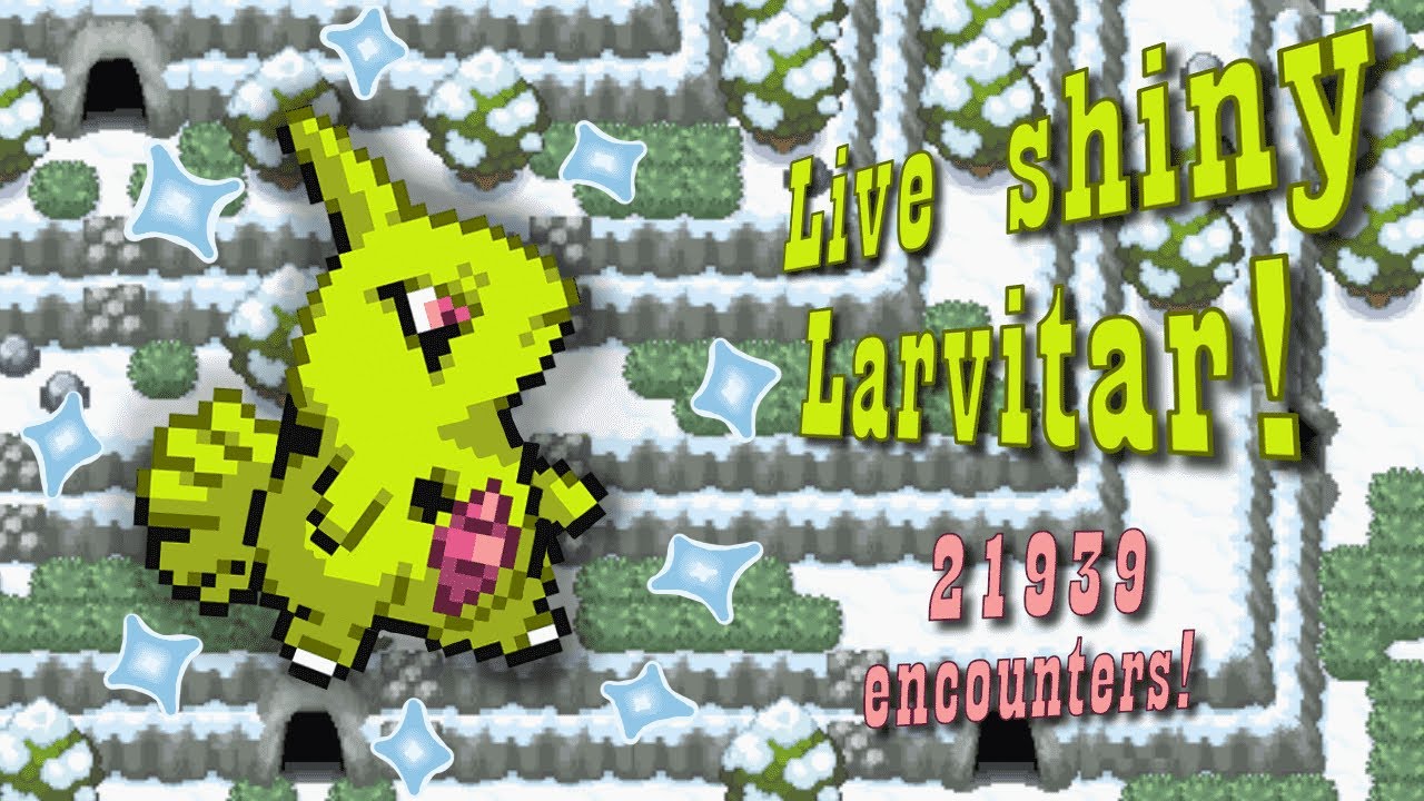Live shiny Larvitar in Heart Gold after 21939 encounters! - YouTube
