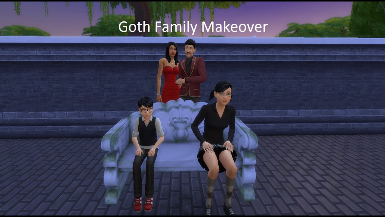 Goth Family Makeover | Sims 4 - YouTube