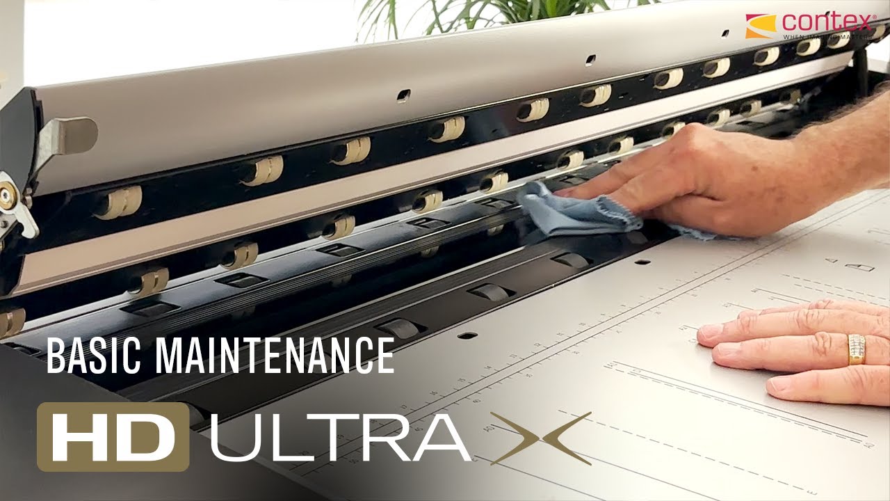 Cleaning the glass plate of HD Ultra X – Contex - YouTube