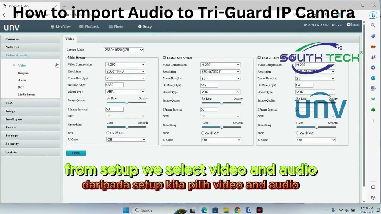 𝗦𝗼𝘂𝘁𝗵𝗧𝗲𝗰𝗵 𝗨𝗻𝗶𝘃𝗶𝗲𝘄 (𝗨𝗡𝗩) 𝗗𝗩𝗥/𝗡𝗩𝗥 𝗛𝗼𝘄 𝘁𝗼 𝗶𝗺𝗽𝗼𝗿𝘁 "𝗮𝘂𝗱𝗶𝗼" 𝘁𝗼 𝗧𝗿𝗶-𝗚𝘂𝗮𝗿𝗱 𝗜𝗣 𝗖𝗮𝗺𝗲𝗿𝗮 - YouTube