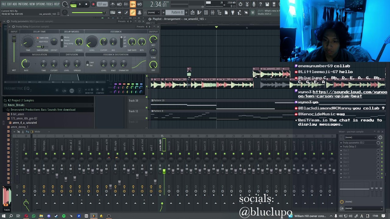 working on a jungle dnb break | FL studio - YouTube