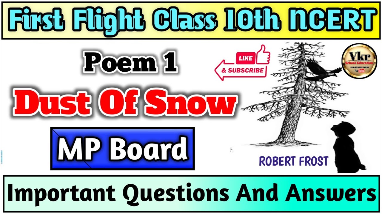 Dust Of Snow Class 10 || Dust Of Snow Question Answer || Class 10 Dust ...
