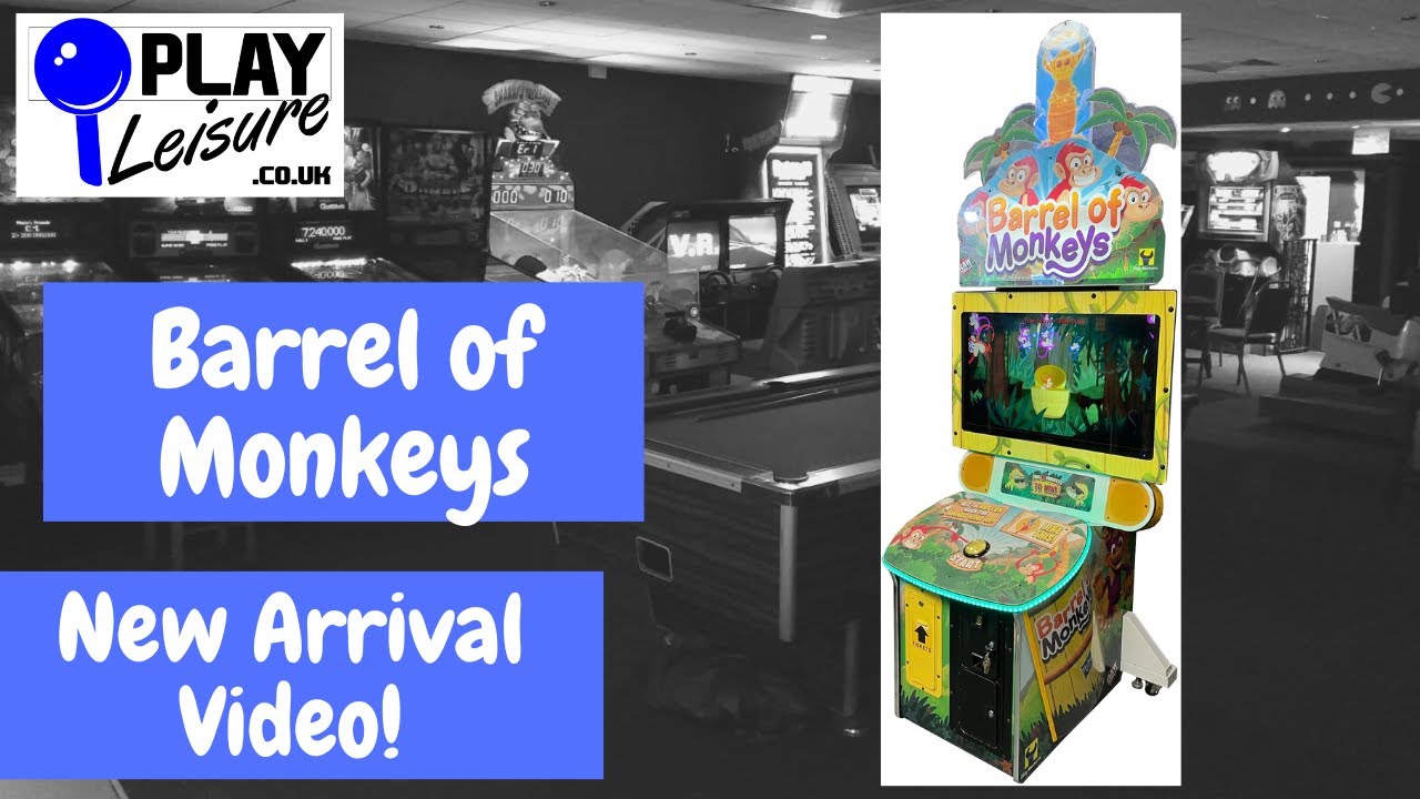 Pile them up and win tickets... It's the Barrel of Monkeys Arcade ...
