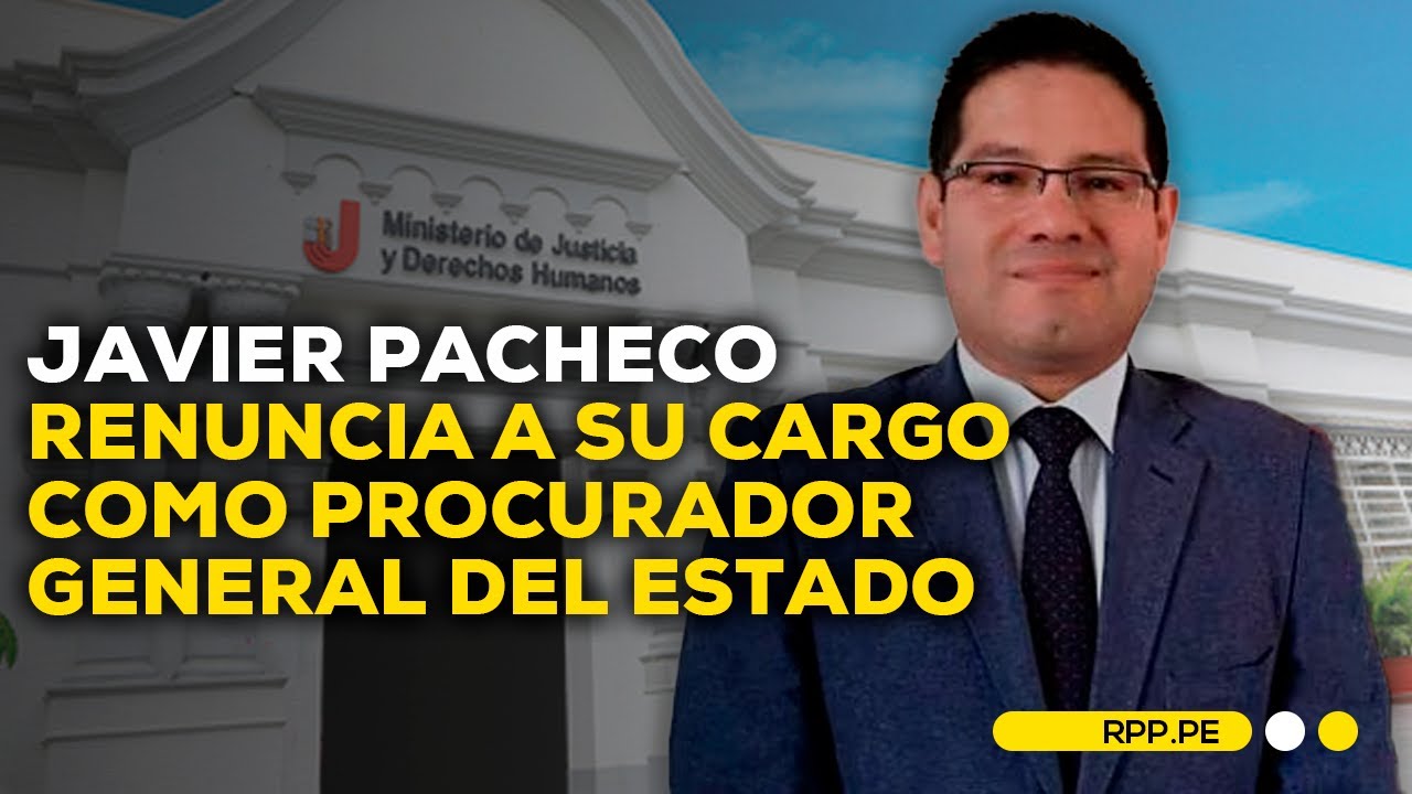 Javier Pacheco presentó su carta de renuncia al cargo de procurador general del Estado - YouTube