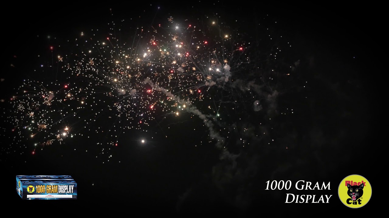 1000 Gram Display by Black Cat Fireworks 1/2 MEBC6401 - YouTube
