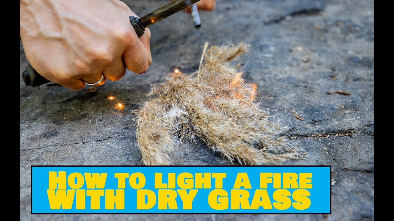 How to Light a Fire With Dry Grass – Easy Outdoors Tips - YouTube