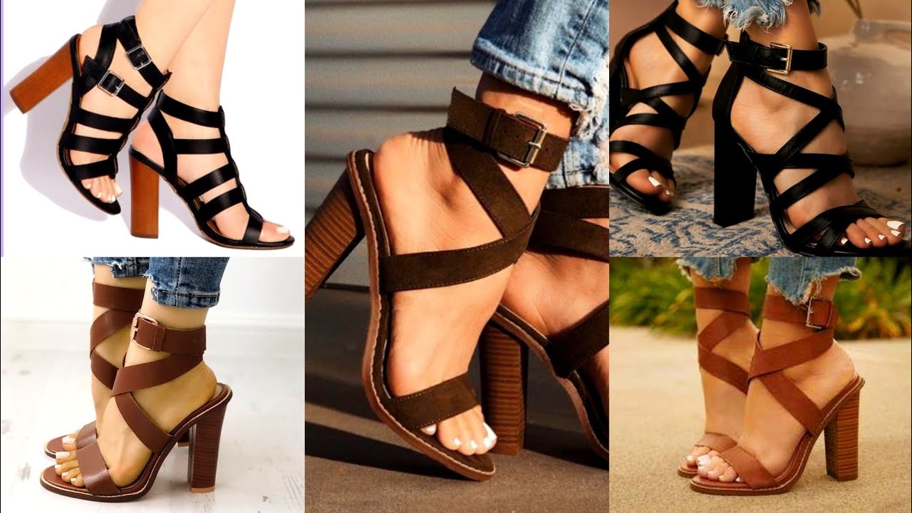 Most stylish and elegant block heel summer retro sandals collection ...