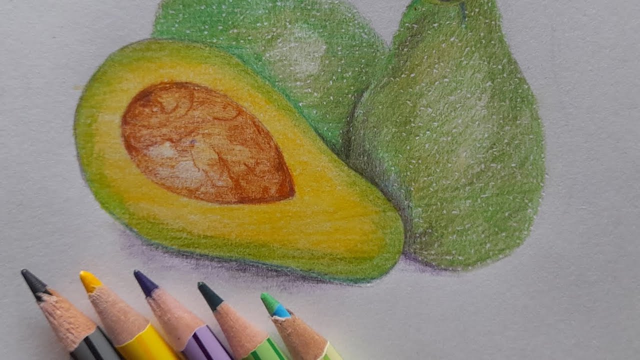 how to draw a avocado I Sheetal's art |pencil sketch drawing - YouTube
