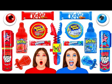Kirmizi ve Mavi Renk Kapişmasi | Müthiş Mutfak Tüyoları Fun Fun Challenge