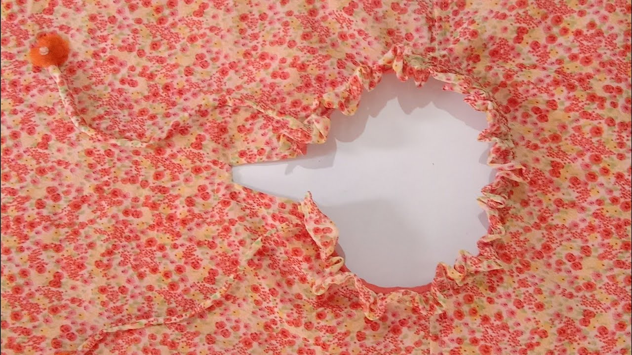 Diy Frill Collar Neck Design || Frill Collar Neck cutting and stitching ...
