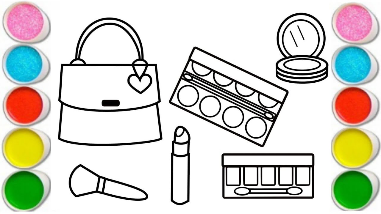 How to Draw a Makeup Beauty Bag Easy Cute 💄 - YouTube